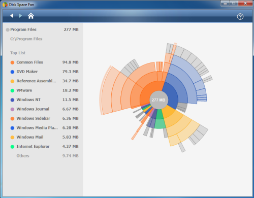 Disk Space Fan – Coolest hard disk usage visualization